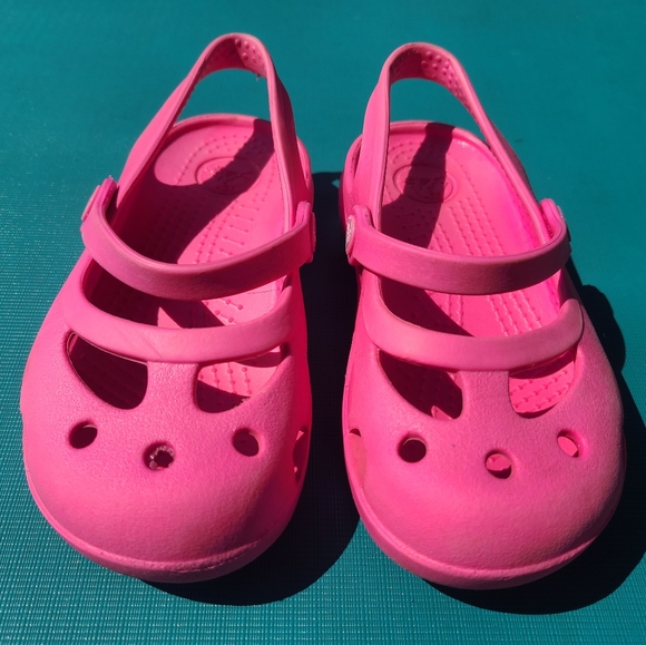 CROCS | Shoes | Crocs Shayna Mary Jane Flat Candy Pink Sz C9 | Poshmark